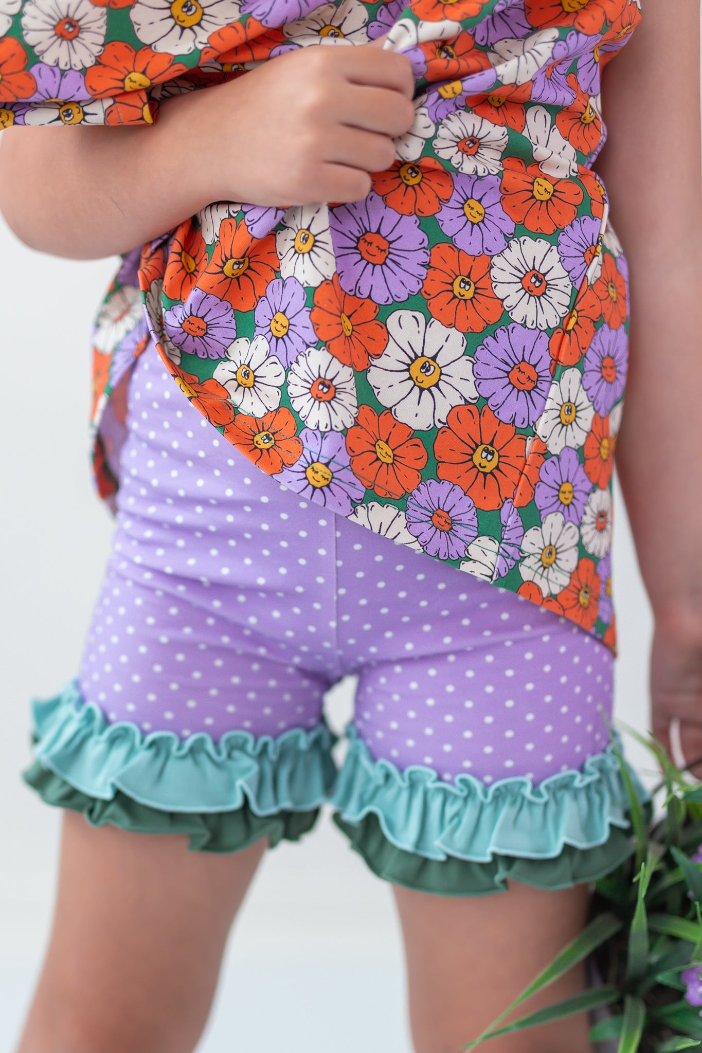 Spotted Sunshine Ruffle Shorties – Matilda Jane Clothing