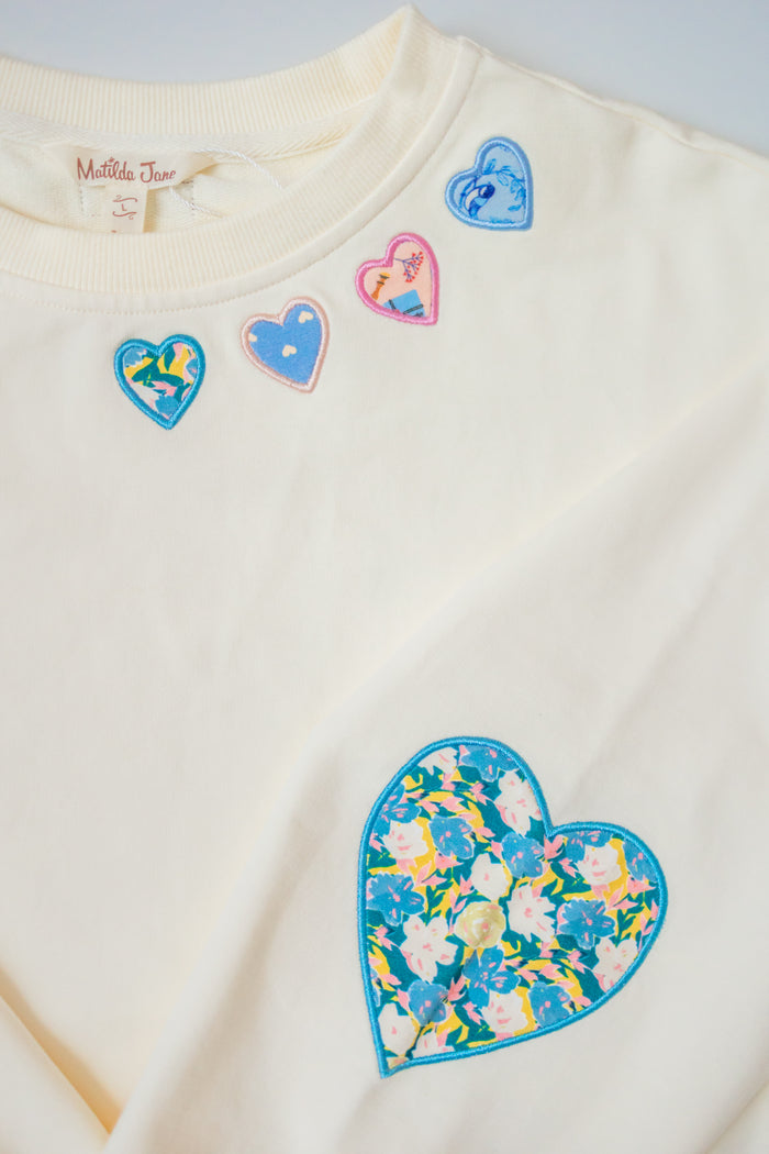 Women's Hearts In A Row Applique Sweater (Runs Small) – Matilda Jane ...