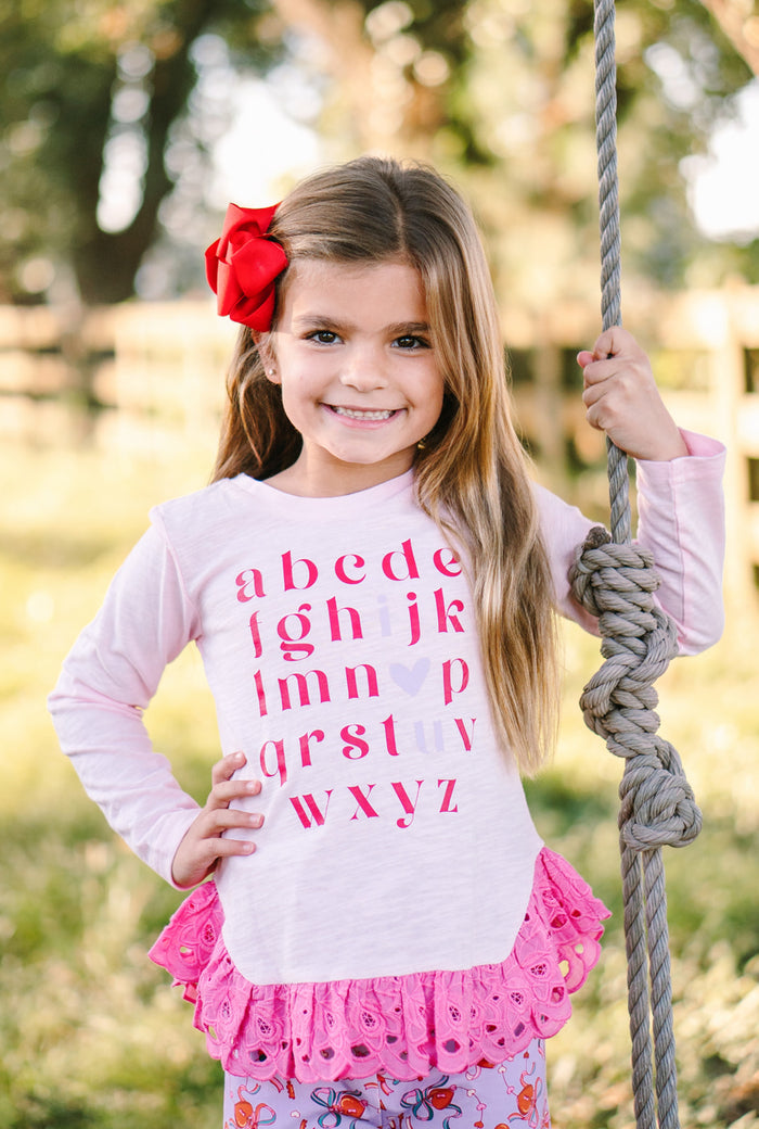 Love You From A To Z Ruffle Tee – Matilda Jane Clothing